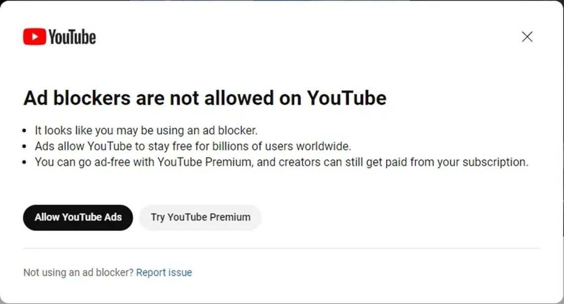 YouTube blocking adblock: Users must disable or subscribe to watch ...