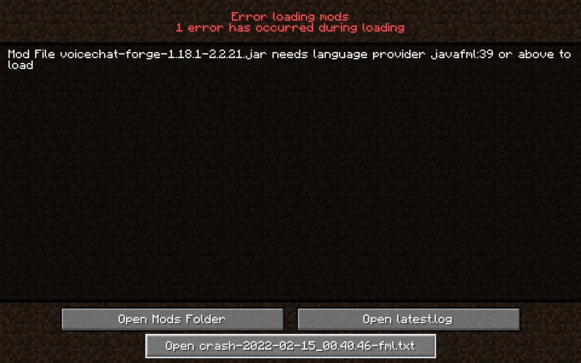 How To Fix The Minecraft Mod Needs Language Provider Javafml 44 Issue