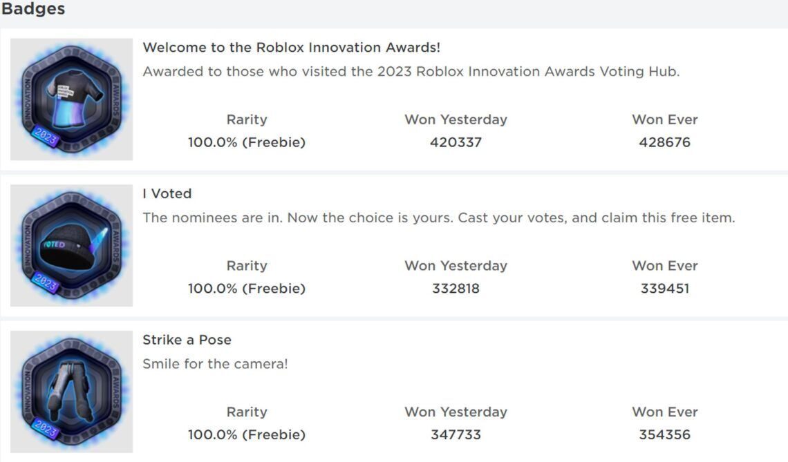 Roblox Innovation Awards 2023: How to vote and more - TechBriefly