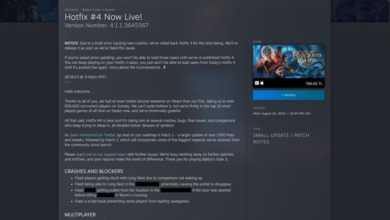 Baldur's Gate 3 save data issue: Fixing BG3 data mismatch error ...