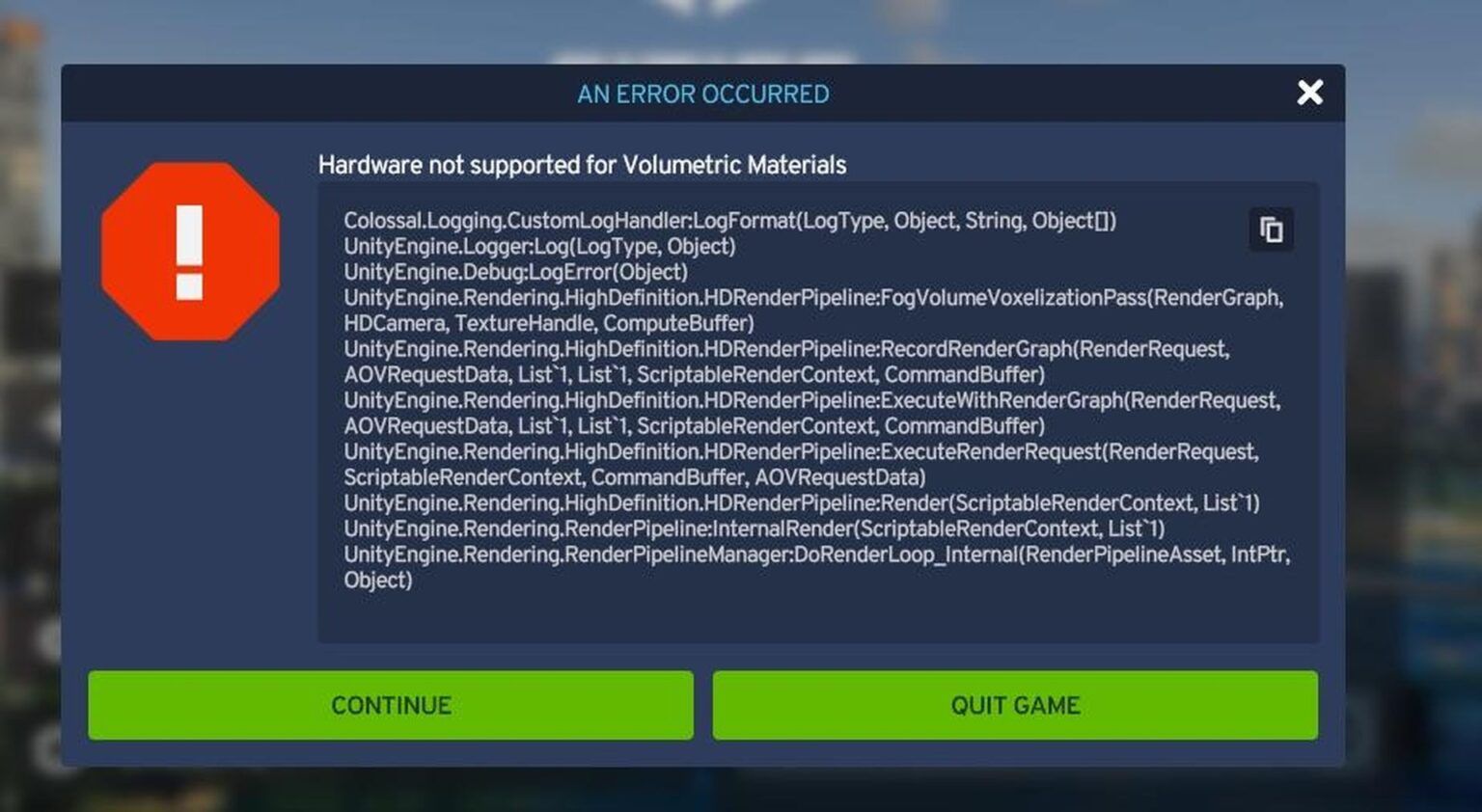 How to fix the Cities Skylines 2 Hardware not supported for Volumetric Materials error ...