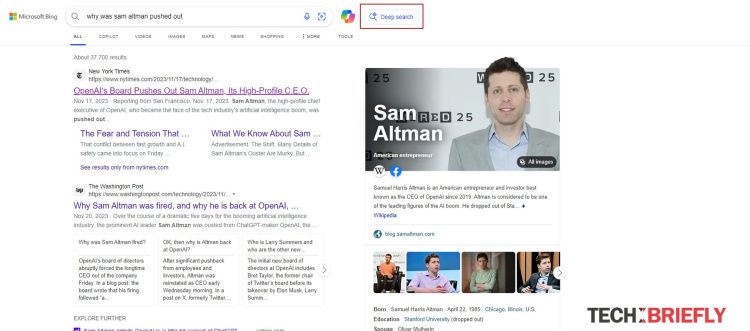 Bing 深度搜索现已可供一般使用。 以下是如何使用它 - TechBriefly CN