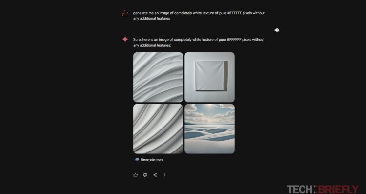 Apparently it's impossible to create a pure white AI image - TechBriefly