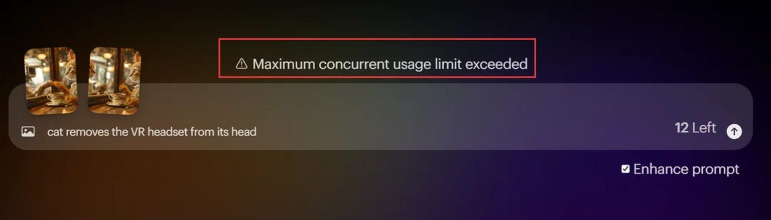 Navigating the "Maximum concurrent usage limit exceeded" error on Luma AI Dream Machine ...