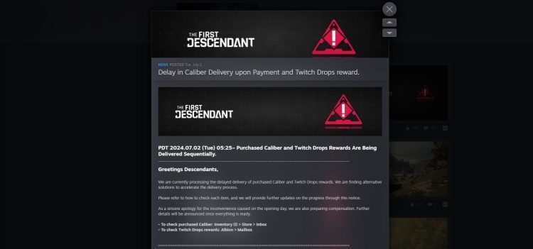 Is The First Descendant Caliber missing? Here is how to fix and get it ...